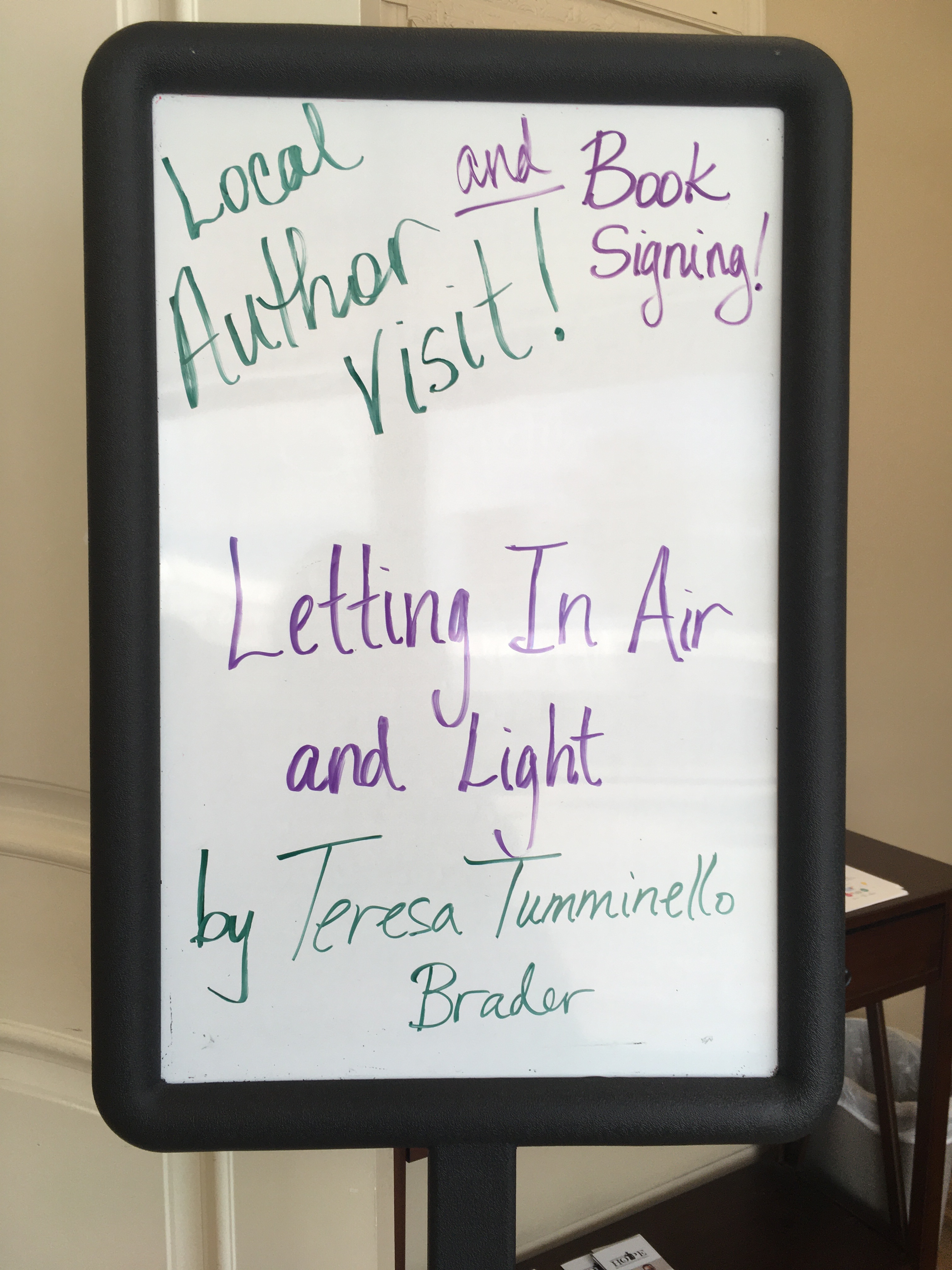 April events for Letting in Air and Light – Teresa Tumminello Brader ...